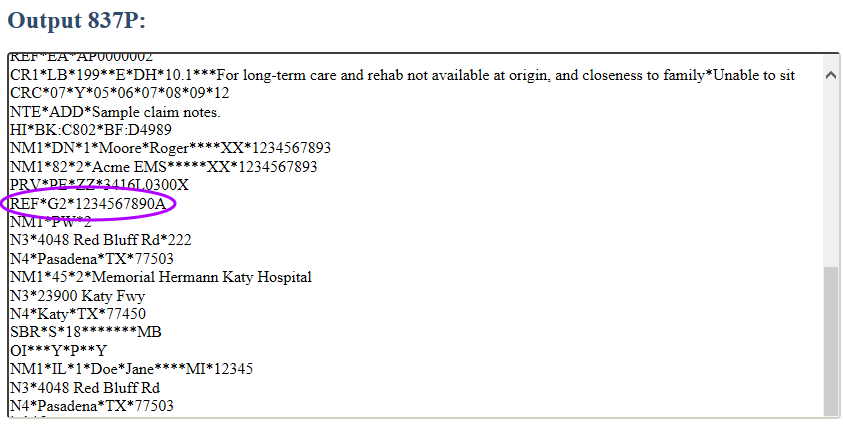 Alternative Provider IDs in REF02
