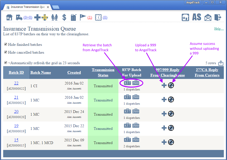 Clearinghouse Manual Upload/Download of EDIs