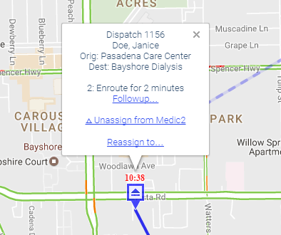 Dispatching from the Live Map