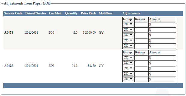Manual Payment Events / Paper EOBs and SOBs