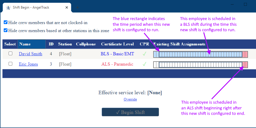 Employee Scheduler / Scheduled Shifts in AngelTrack