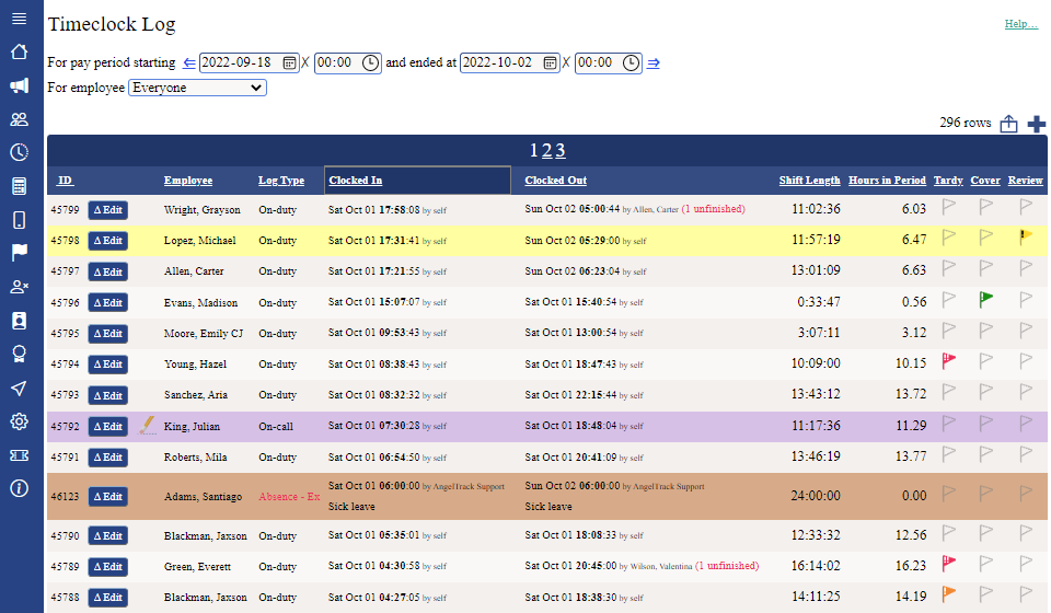 AngelTrack's Smart Timeclock System
